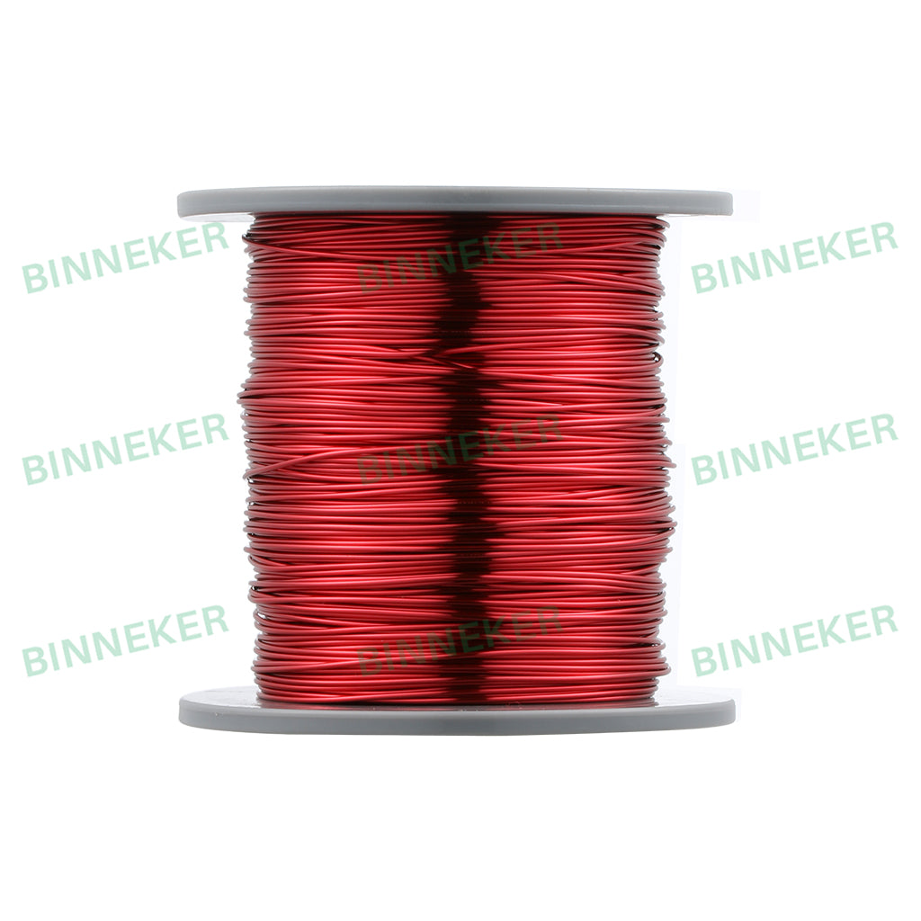 BINNEKER 22 AWG Magnet Enameled Copper Wire 0.0256 inches Red 1.0 lb
